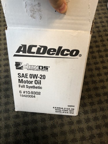 AC Delco Full Synthetic Dexos 0W-20 Motor Oil (Case of 6 QT)19420054 ...