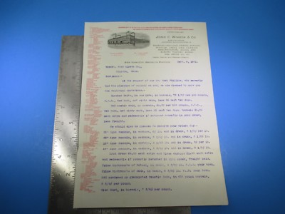 Vintage September 9, 1901 John C Wiarda & Co. Chemicals Glass Enamel ...