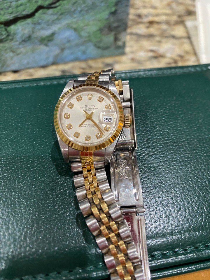 Ladies All Original Rolex datejust oyster pertual 18k/SS Box&Papers | eBay