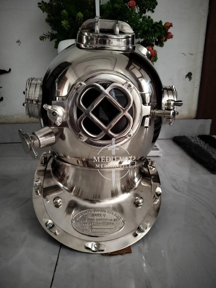 Mark V Diving Helmet Replica Solid Steel & Brass Nautical item for ...