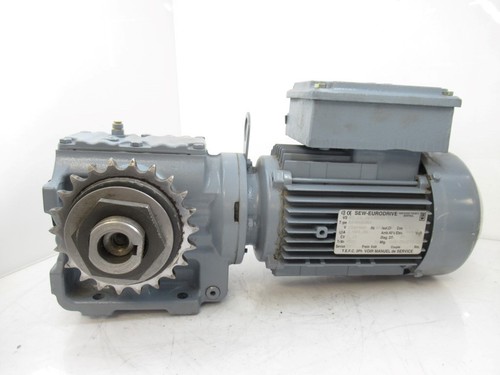 S47DT80K4 SEW-EURODRIVE gear motor 141rpm 305lb/ins 12:1ratio w/gear ...