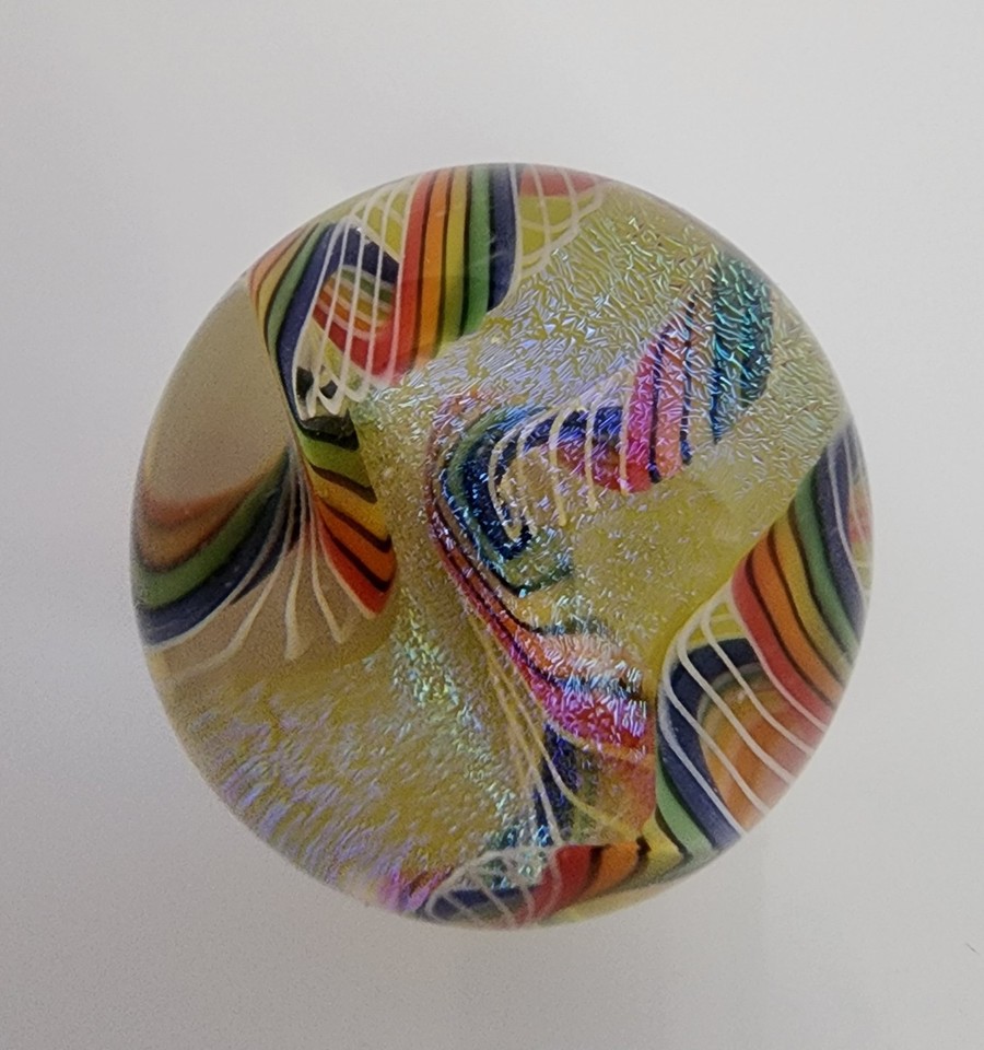 Handmade Contemporary Glass Art Marble by Eric Brock of Brox Glass SIGNED 1.31" | eBay