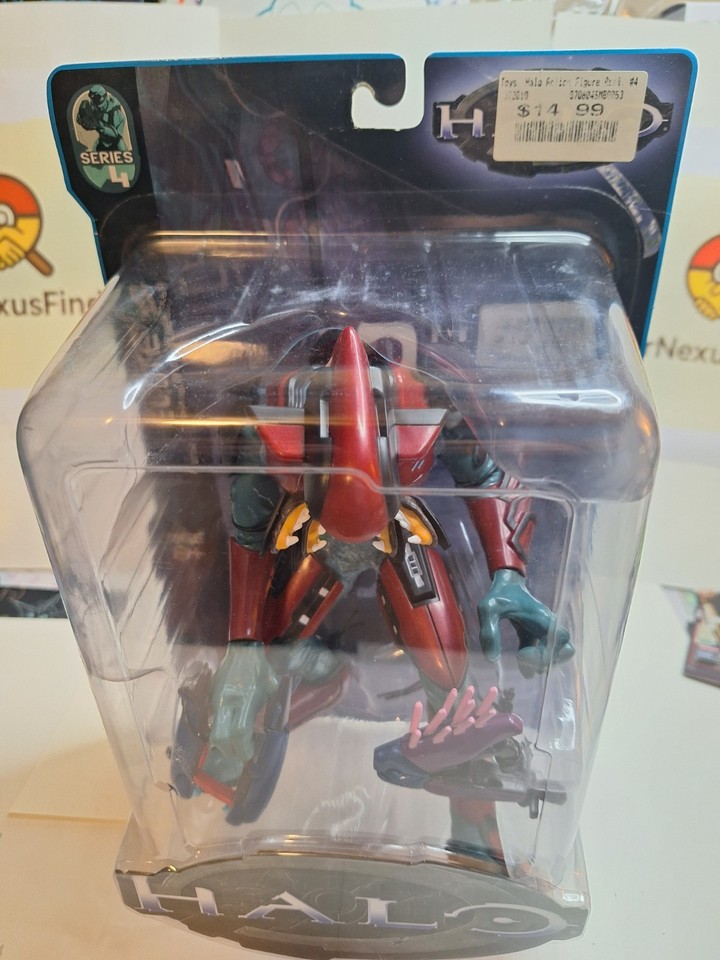 2004 First set Halo Series 4 Covenant Red Elite with Plasma Rifle and ...