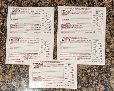 5 pack DOT vehicle inspection sticker 2025 | eBay