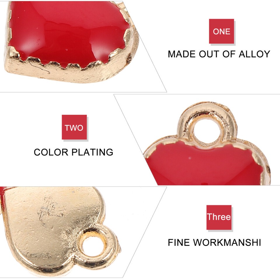 50 Pcs Pendant Heart Jewelry Charms Making Shaped Pendants | eBay