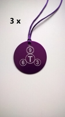 3 x Nikola Tesla Purple Plate Disc 369 Original Positive Energy and ...
