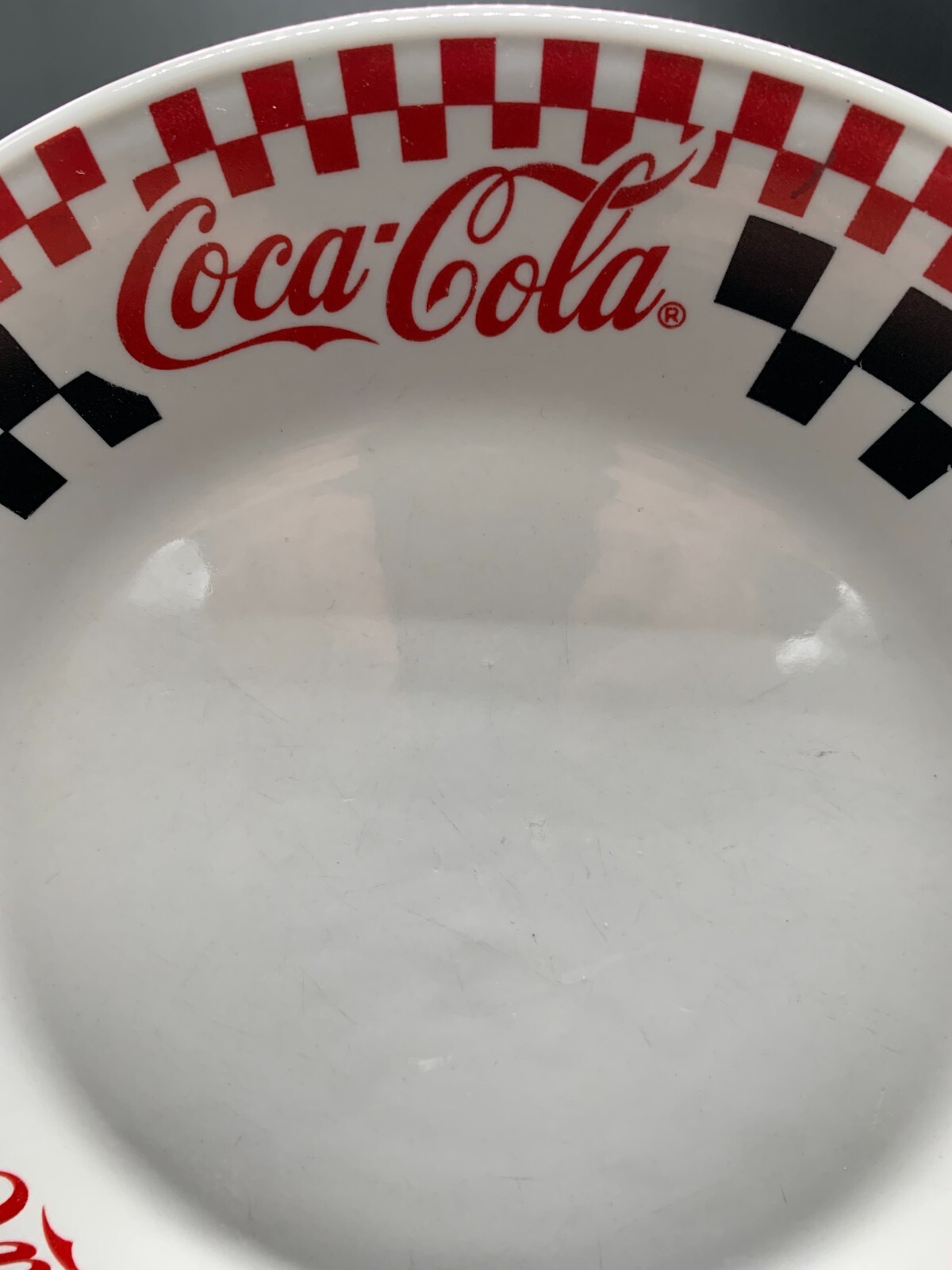 Vintage Gibson Red, Black and White Checkered Coca Cola Dinnerware 10 1 ...