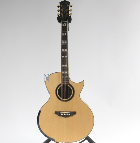 40'' Acoustic Electric Guitar Solid Spruce Top Cutaway Closed Angle ...