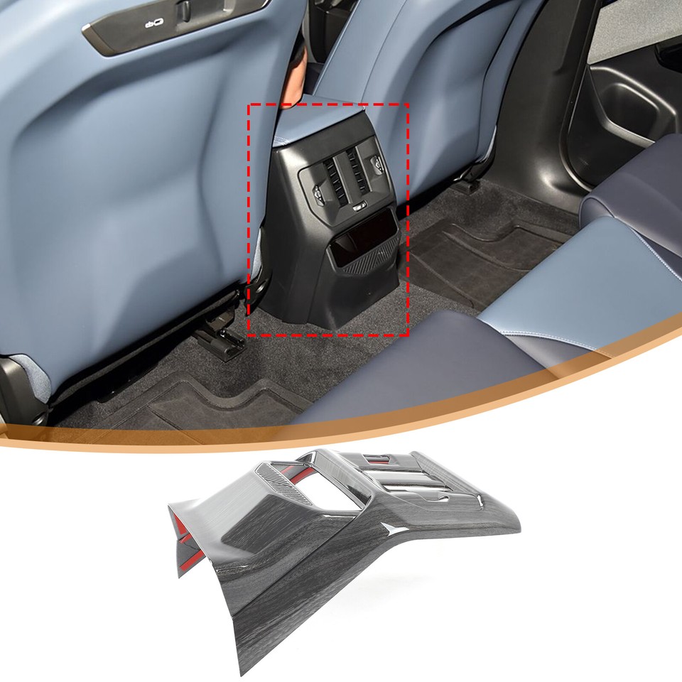 Black Wood Look Rear Air Vent Kick Shield Cover Trim For BMW X3 G45 ...