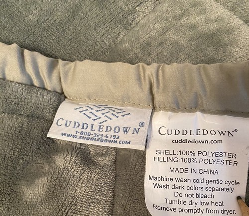 Cuddledown Sateen Oversized King QuiltedBlanket Comforter Sage Green ...