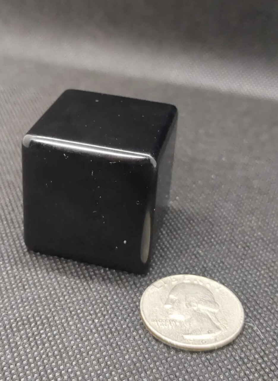 LARGE Genuine Crystal OBSIDIAN Whiskey Ice Cube 34mm | eBay