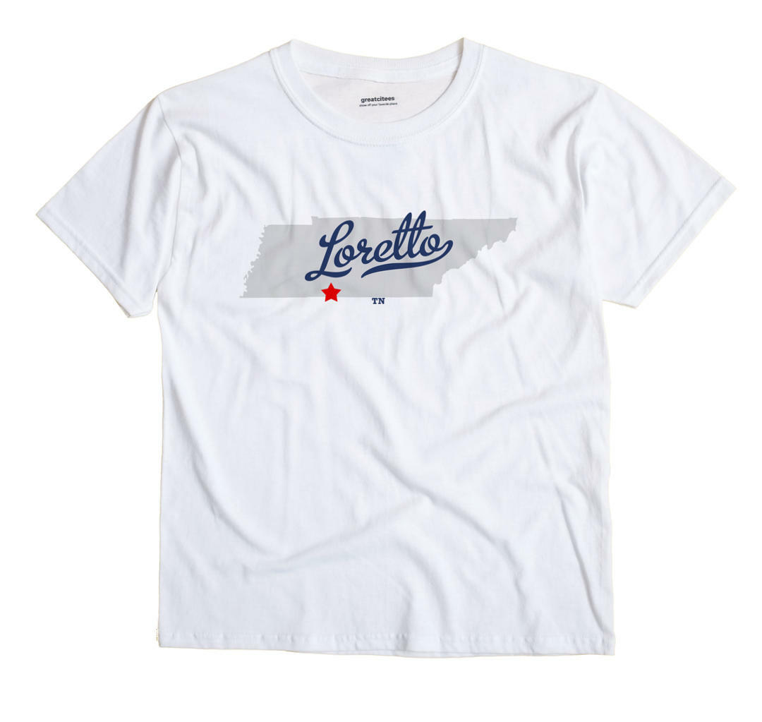 Loretto Tennessee TN T-Shirt MAP | eBay