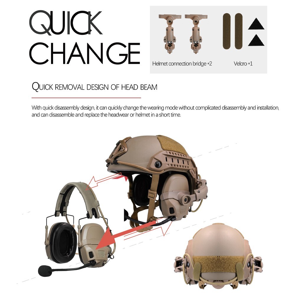 FCS AMP Tactical Noise Reduction Communication Headset & V20 V60 PTT | eBay