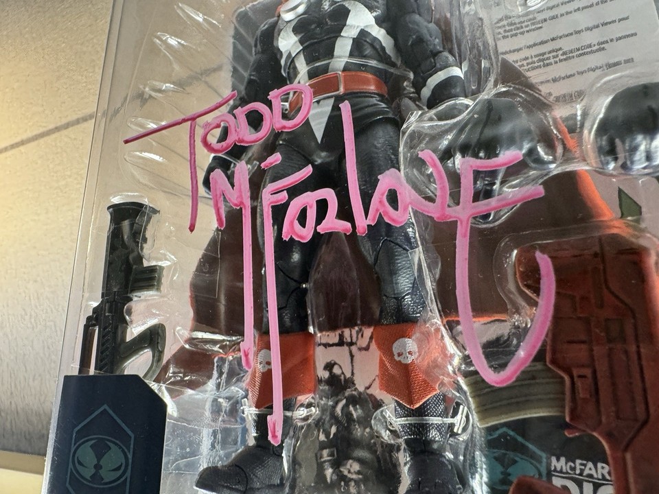 🌀SIGNED Todd McFarlane Digital Spawn 1977 Red Platinum Edition w/ Comic ...