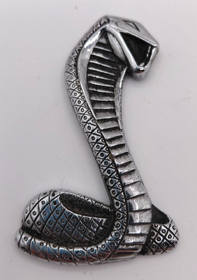 VINTAGE Ford Mustang Shelby Cobra Snake Chrome Metal Emblems Logo OEM ...