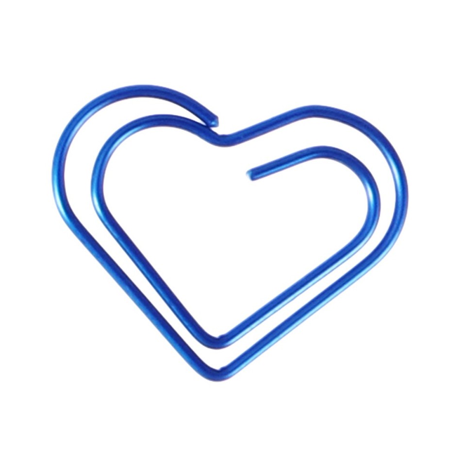 100pcs Love Heart Shaped Paper Clips Nonskid School Clips Bookmark ...