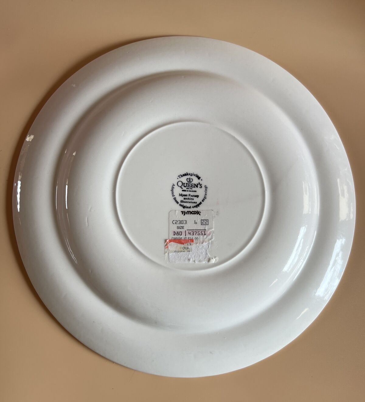 QUEEN'S Myott ~ THANKSGIVING ~ Turkey 12” CHOP PLATE ~ Platter ...