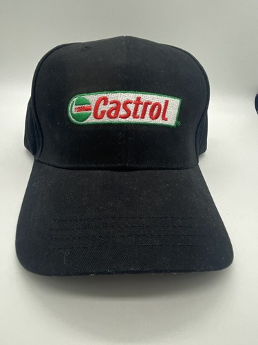 Castrol Motor Oil Hat Cap Strapback Black Embroidered Racing Auto ...