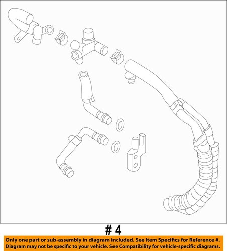 Genuine Hyundai Engine Oil Cooler Hose Assembly 25420-B1600 for sale ...