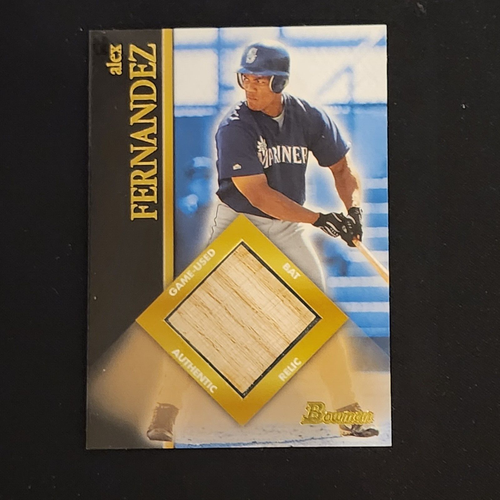 ALEX FERNANDEZ 2002 TOPPS BOWMAN BR-AF1 AUTHENTIC GAME-USED BAT ...