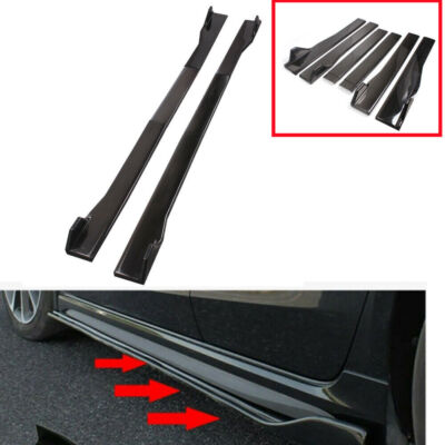 89.5" for Universal Car Side Skirt Extension Rocker Panel Body Kit Lip ...