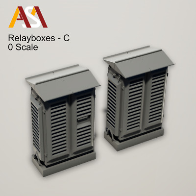 0 Gauge - Lineside - Relay Boxes (C). Pack of 6. 3D Print | eBay UK