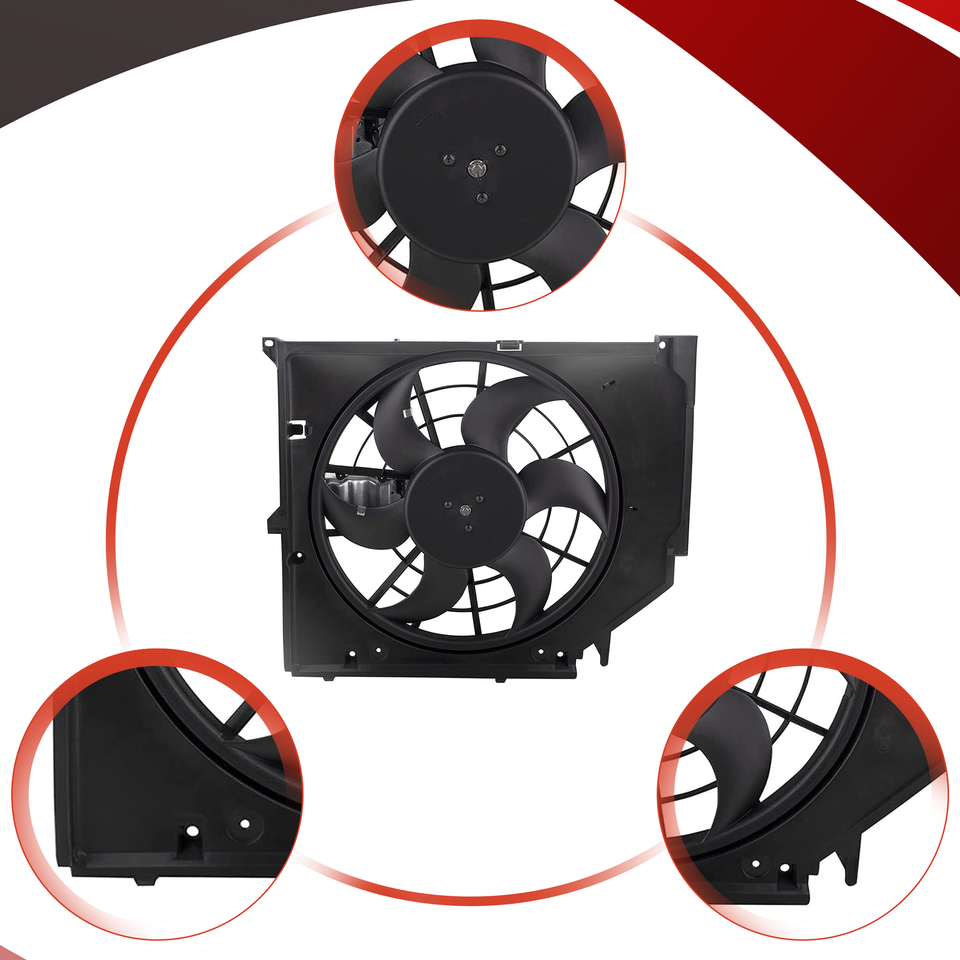 1999-2005 BMW E46 325i 328i 330i Front Radiator Cooling Fan Assembly ...