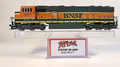 N ATLAS 49258 EMD SD-60M BNSF Locomotive #9277 (DCC Equipped) (Tested ...