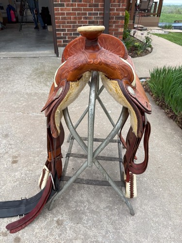 Billy Cook Western Saddle 15" Rawhide Accents | eBay