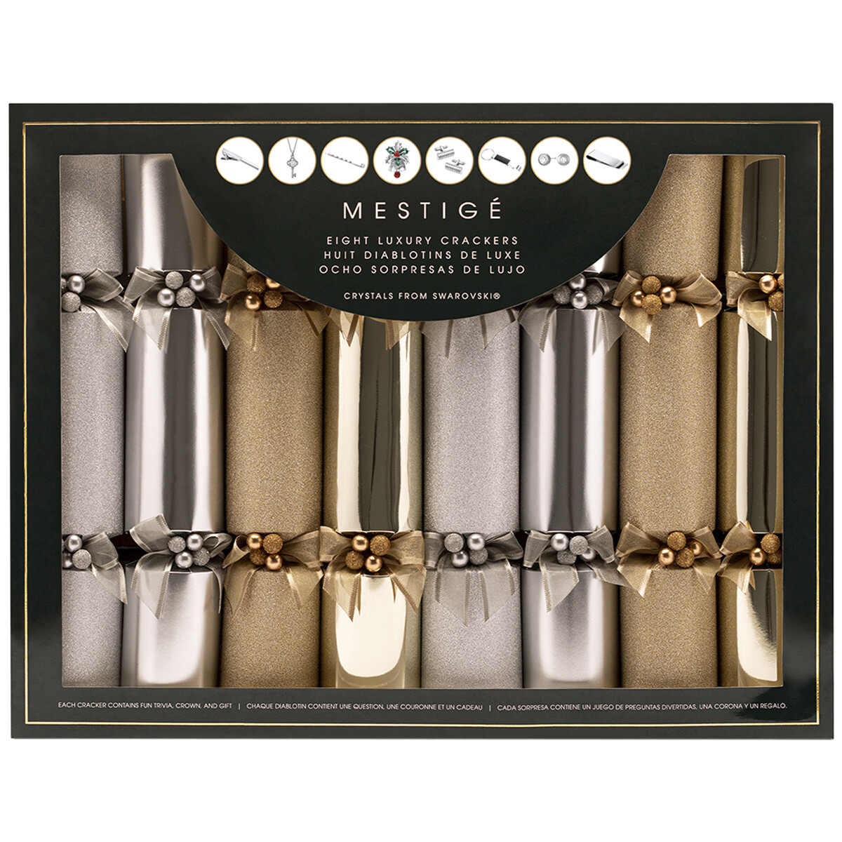 Christmas Crackers Luxury Christmas Crackers Silver Shimmer