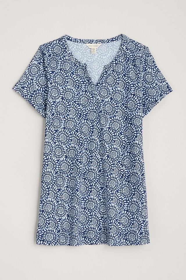 Seasalt Women's Top - blue Risso Short Sleeve Top - Regular - Anemone ...