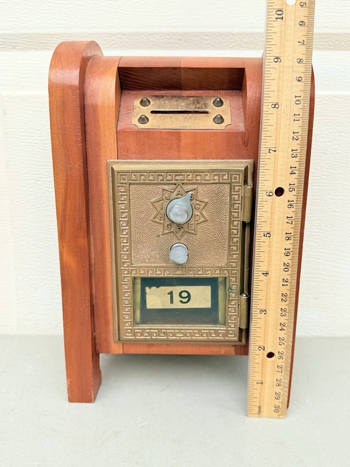 Vintage US Post Office Box Door Coin Bank - Combination Lock | eBay