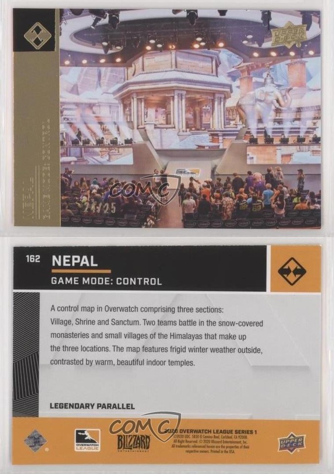 2020 Upper Deck Overwatch League Maps Legendary 24/25 Nepal #162 fh2 | eBay