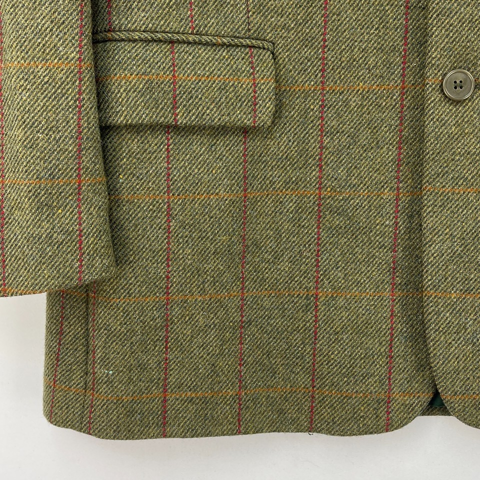 Bob Parratt Tweed Jacket & Waistcoat Mens 44 Green Check Shooting Suit ...