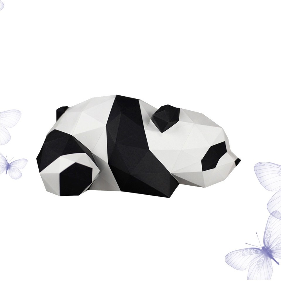 3 pcs Lovely Panda 3D Stereoscopic Paper Model DIY Hand Molded ...