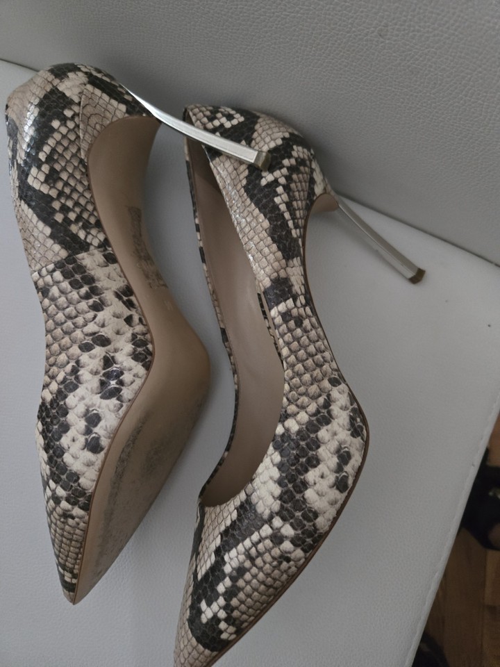 CASADEI Leather Nude Python Pumps Blade Heels Size US9/40 Excellent Cond. | eBay
