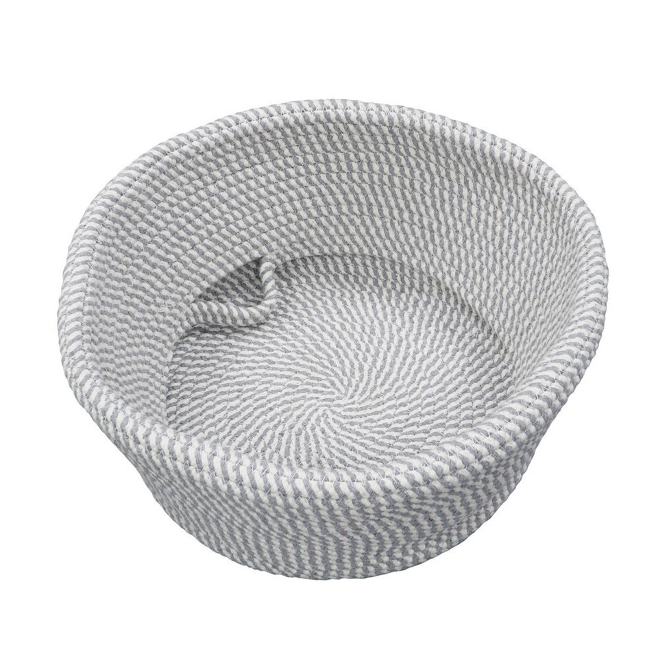Cotton Rope Storage Baskets Soft Grey & White Tones Bedrooms Playrooms ...