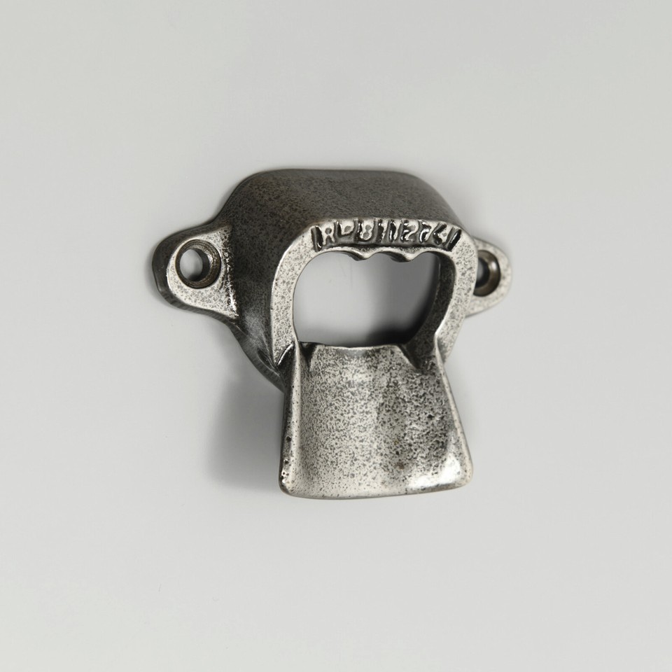 VINTAGE CAST IRON WALL MOUNTED BEER BOTTLE OPENER ANTIQUE OLD STYLE ...