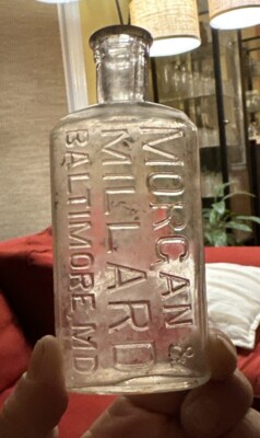 Blown Morgan & Millard Druggist Medicine Bottle Baltimore Maryland MD ...