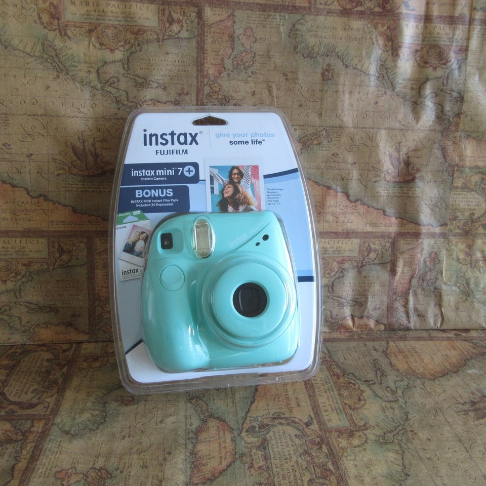 Fujifilm Instax Mini 7+ Instant Camera With Bonus Film Pack Seafoam ...