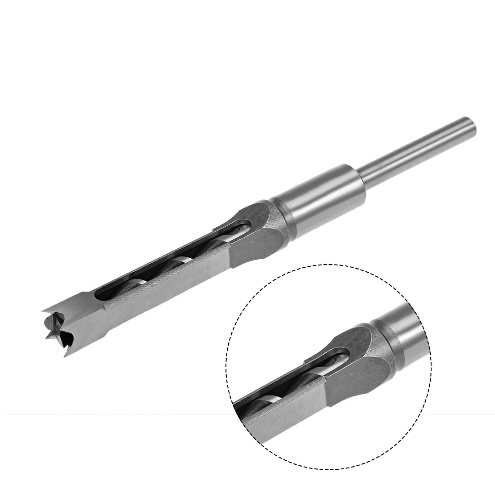 Square Hole Drill Bit for Wood 1/2" Hollow Chisel Mortiser Auger Cutter ...