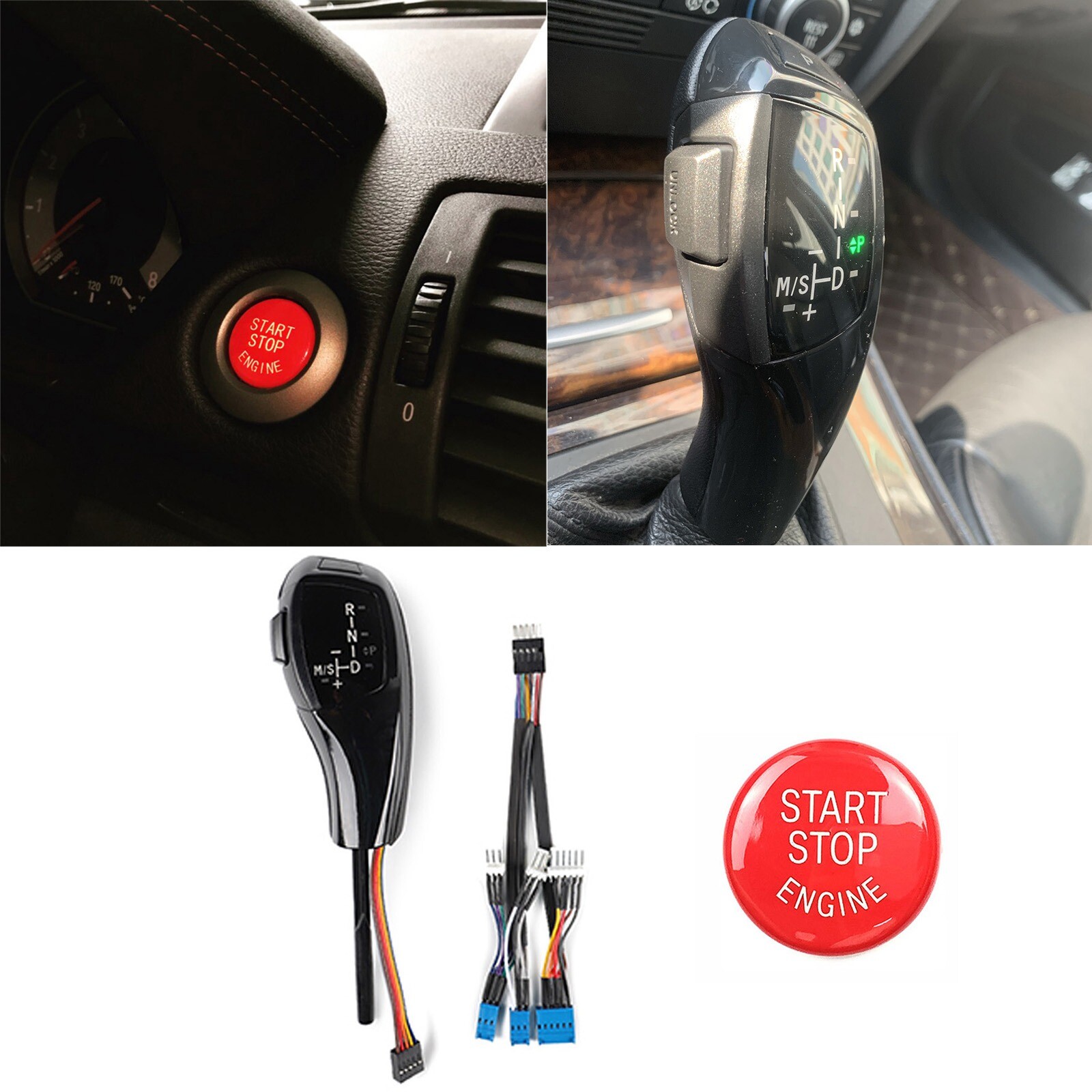 Automatic LED Shift Knob Gear Shifter LHD Fit BMW E90 E92 E93 F30 Style ...