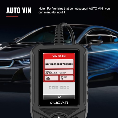 MUCAR CDE900 Car OBD2 Diagnostic Scanner Code Reader MIL Light ABS SRS ...