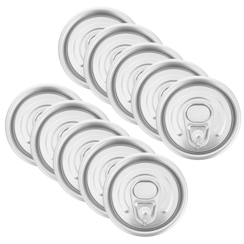 10 Pcs Aluminum Easy-pull Cover Canning Jar Lids Wide Mouth Milk Soda ...