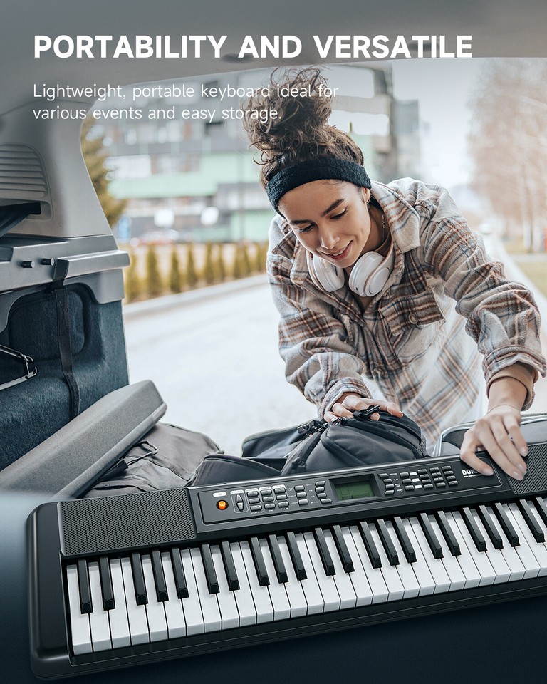 Donner DEK-200 Electric Keyboard 61 Key 300 Tones With Stand Bench ...