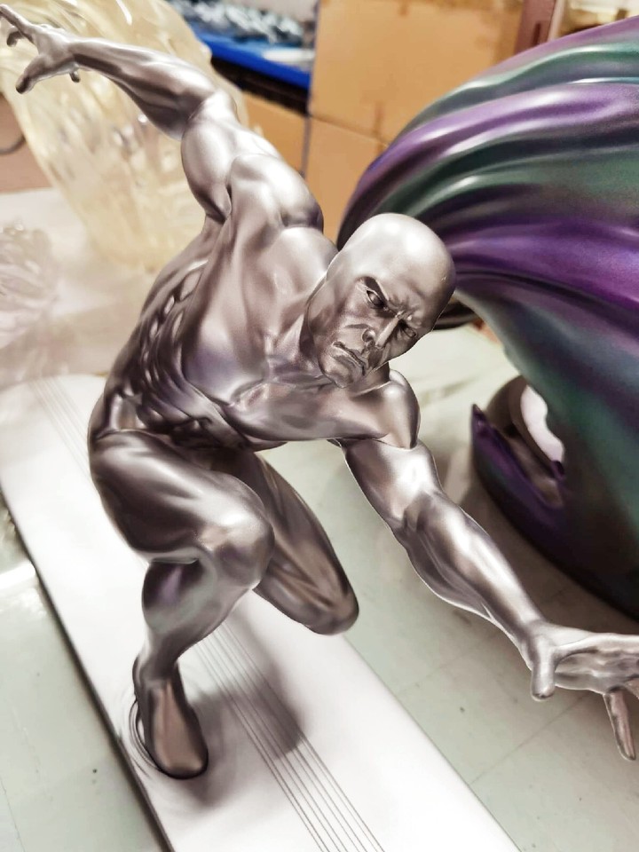 Custom Marvel 1/4 Silver Surfer Figure Statue Only 30 Made Caleb Nefzen ...