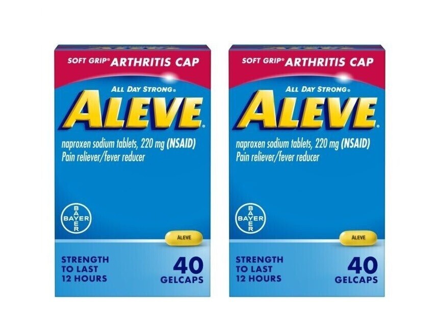 2 Pack ALEVE SOFT GRIP ARTHRITIS CAP - 40 GELCAPS Each Various Exp | eBay