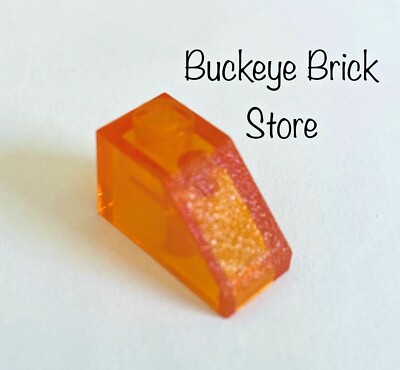 LEGO Trans-LIGHT ORANGE 1 x 2 SLOPE - Lot of 1 NEW | eBay
