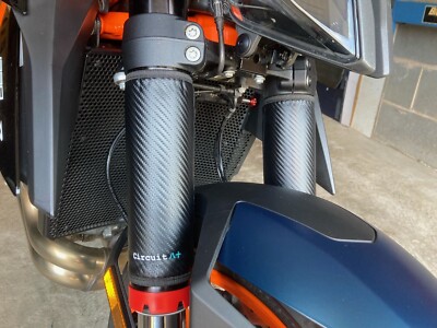 Motorcycle Front Fork Protectors - Fits all USD Forks - Carbon Fibre ...