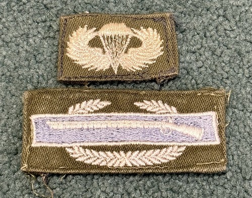 Original Vietnam Era Color CIB Combat Infantry Badge & Jump Wing ...